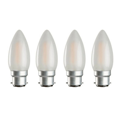TCP 4PC Warm White LED Candle Light Bulbs 4.5W 470Lm B22