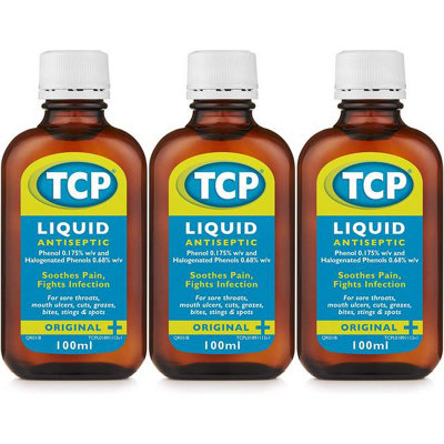 TCP Antiseptic Liquid - 100 ml (Pack of 3) | DIY at B&Q