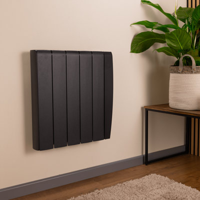 TCP Smart 1500W Black Ceramic Panel Electric Radiator, Long-Lasting ...