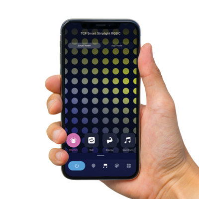 TCP Smart Strip Light RGBIC IP20 5M UK with Customisable Colors and ...