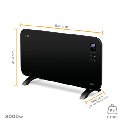 TCP Smart WiFi Glass Panel Heater 2000W, Alexa Compatible, Open Window ...