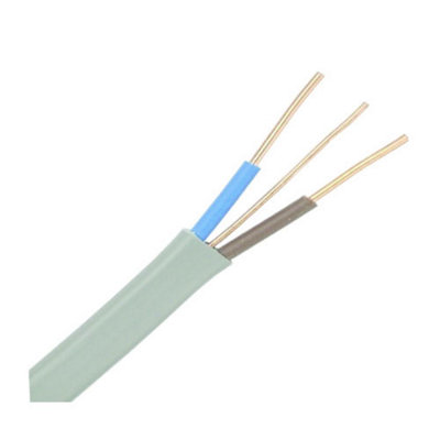 TE1-100 Flat Cable Wire Wiring House Twin & Earth Cable Grey 100M