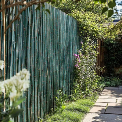 Teal Premium Thick Bamboo Cane Fencing Screening Rolls 1.9m(L) x 1.2m(H)