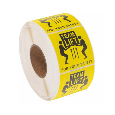 Team Lift Packaging Sticker Heavy Shipping Labels Sticker Adhesives