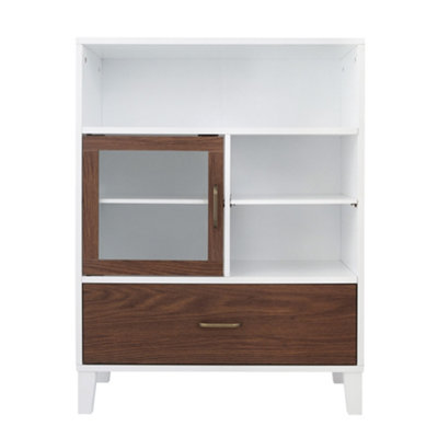 Teamson Home Bathroom Floor Cabinet, Wooden Cabinet with Drawer ...
