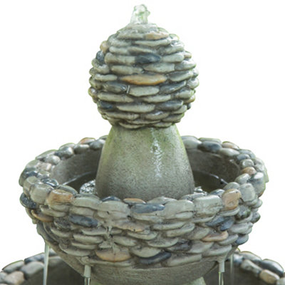 Teamson Home Garden Outdoor Water Feature, Garden Water Fountain, 3 ...