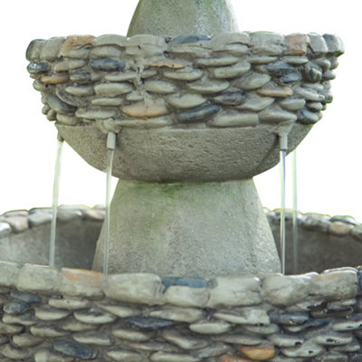Teamson Home Garden Outdoor Water Feature, Garden Water Fountain, 3 ...