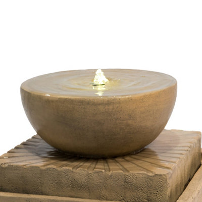 Teamson Home Garden Outdoor Water Feature, Large Square Water Fountain ...