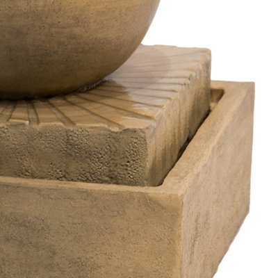 Teamson Home Garden Outdoor Water Feature, Large Square Water Fountain ...