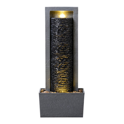 Teamson Home Garden Outdoor Water Feature, Tall Waterfall Water ...