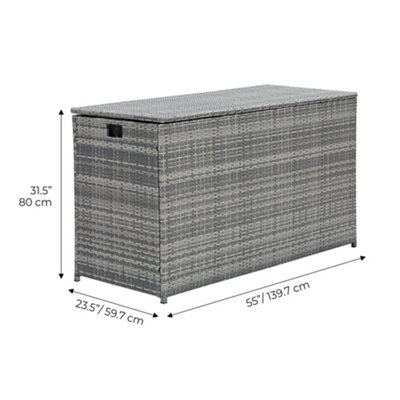Teamson Home Outdoor Garden X-Large Storage Box Unit, 700L Storage ...