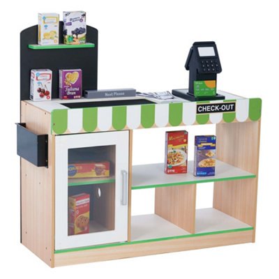 Teamson Kids Cashier Interactive Play Checkout Counter Stand with 26 ...