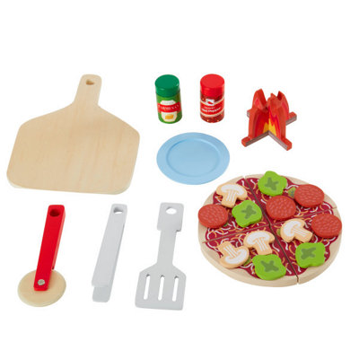 Teamson Kids My Little Helper Pizza Oven & 24 pc. Accessory Set, Grey ...