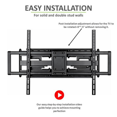 Tech Art Full Motion Double Arm TV Wall Mount Bracket 60" to 120"
