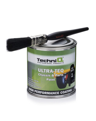 TechniQ Ultra TeQ Matt Black Chassis And Parts Paint 250ml. Including Brush