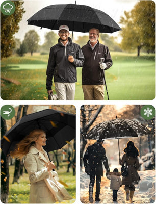 TECKNET Golf Umbrella Large 68 Inch, Windproof Strong Double Canopy ...
