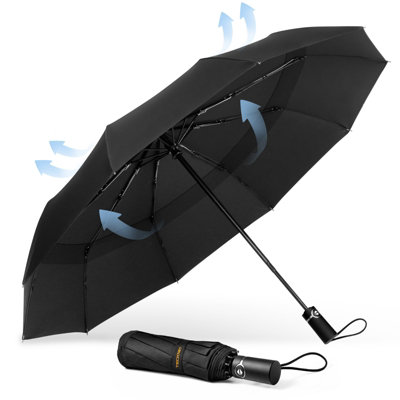 TECKNET Windproof Umbrella,Travel Automatic Umbrellas, Large Wind ...