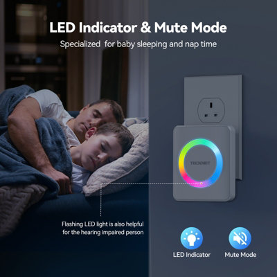 TECKNET Wireless Doorbell, IP65 Waterproof Wall Plug-in Cordless Door ...