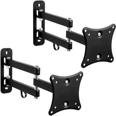 tectake 2 TV wall mounts for 10-24 inch (25-61cm) can be tilted and ...
