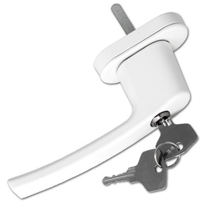 tectake 4 window handles lockable - window locks lever handle - white ...