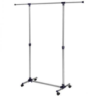 tectake Clothes rack 150x45x166 cm - clothes stand clothes rail - grey ...
