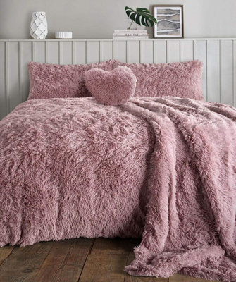 Teddy Bear Fleece Long Fur Cuddles Alaska Luxury Duvet Cover Set Warm ...