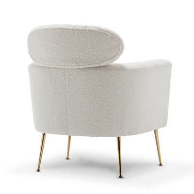 Teddy Boucle Accent Chair White