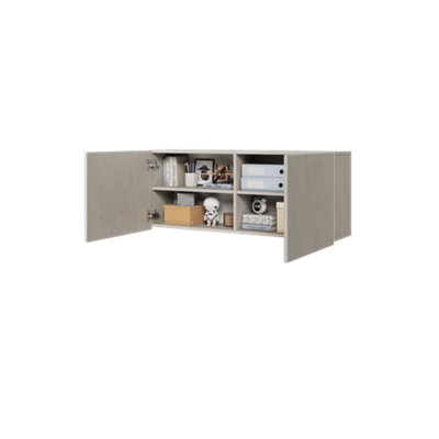 Teen Flex 10 Hanging Cabinet 110cm - Silk Flou Wall Storage Unit with ...