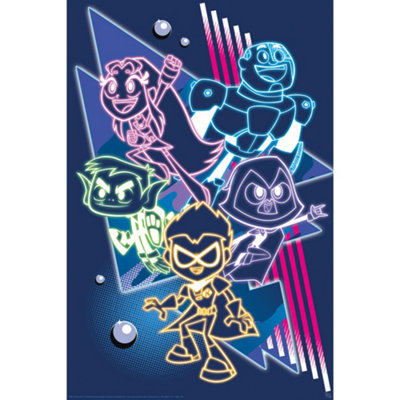 Teen Titans Neon Titans 61 x 91.5cm Maxi Poster | DIY at B&Q