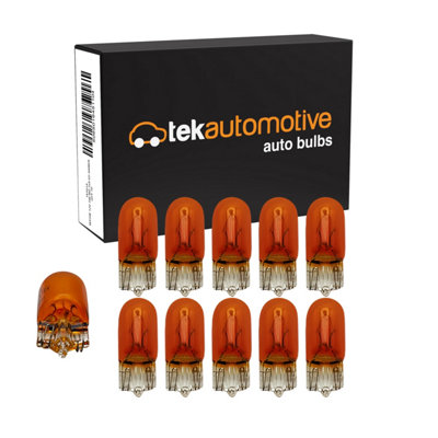 Tek Automotive 501 Bulb WY5W Amber Car Bulbs Side Indicator Repeater ...
