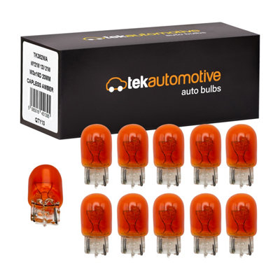 Tek Automotive 585 WY21W Indicator Bulbs 382WA 12V 21W W3x16D Capless ...
