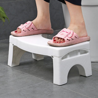 TekBox Folding Toilet Step Bathroom Stool