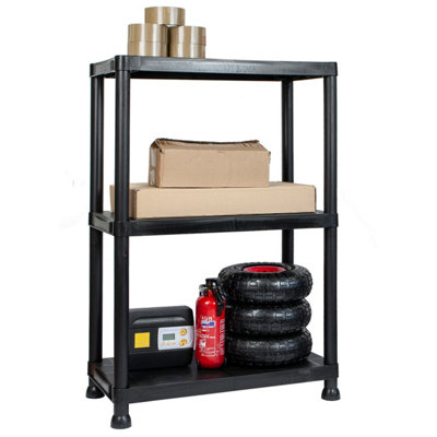 TekBox Set of 2x 3 Tier Garage Storage Shelves