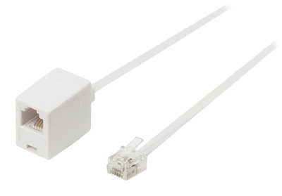 Telecom Extension Cable RJ11 (6P4C) Female - RJ11 (6P4C) Male Flat 10.0 ...
