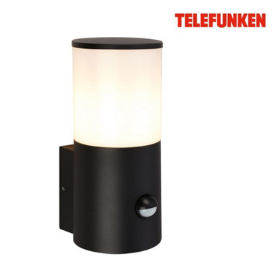Telefunken Bulb Socket E27 Black Outdoor Wall Light
