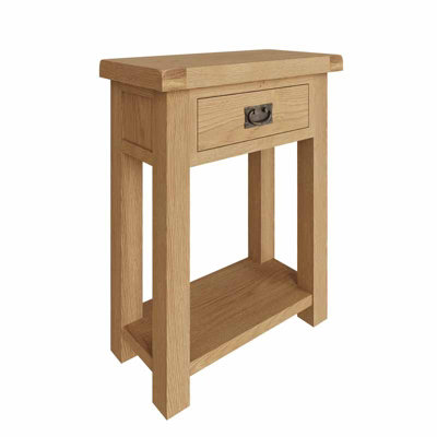Telephone Table - Pine/Plywood/MDF - L60 x W30 x H75 cm - Medium Oak