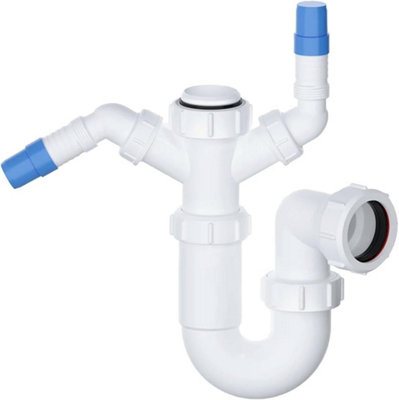 Telescopic Adjustable Twin Nozzle Swivel P Trap 40mm (1. 1/2 inch) Sink ...
