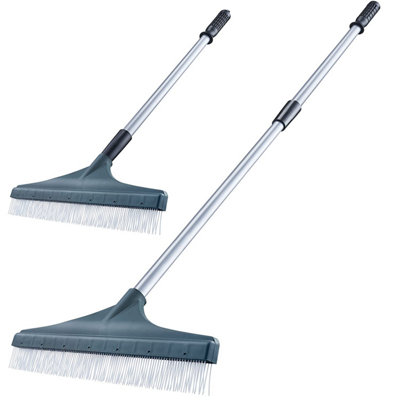 Telescopic Artificial Grass Astro Lawn Rake - Soft Nylon Bristles ...