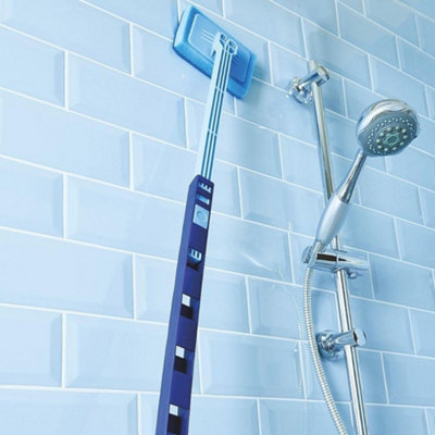 Telescopic Bathroom Scrubber Tile Cleaner with 3 Replacement Heads ...