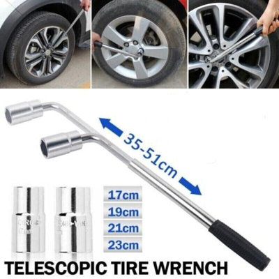 Telescopic Extendable Wheel Brace & Socket Set 17, 19, 21, 23mm Car ...