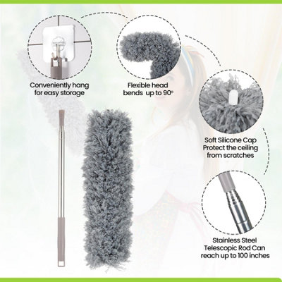 Telescopic Feather Duster With Extendable Handle