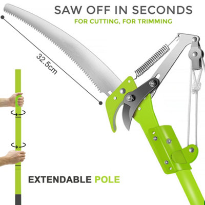 TELESCOPIC GARDEN LOPPER EXTENDABLE TREE HIGH BRANCH PRUNER CUTTER ...