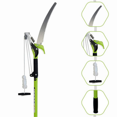 TELESCOPIC GARDEN LOPPER EXTENDABLE TREE HIGH BRANCH PRUNER CUTTER ...