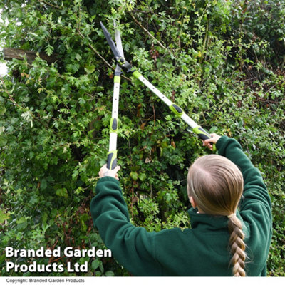 Telescopic Hedge Shears Precision Cutting Extended Reach Comfort Grips ...
