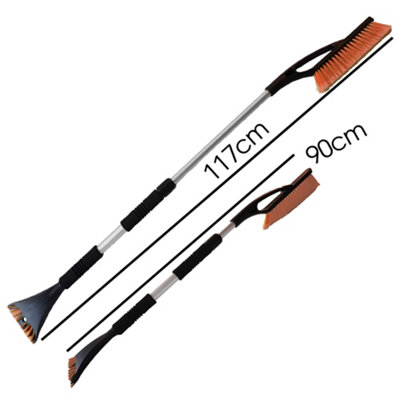 TELESCOPIC windscreen wiper/scraper/de froster soft handle snow brush ...