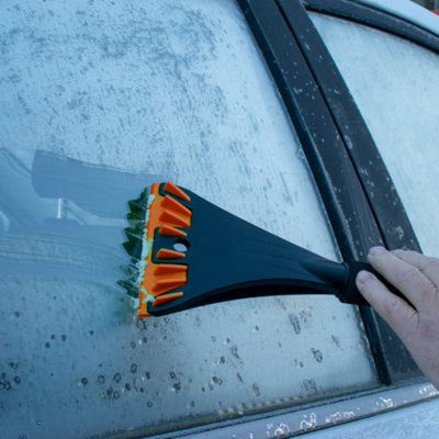 TELESCOPIC windscreen wiper/scraper/de froster soft handle snow brush ...