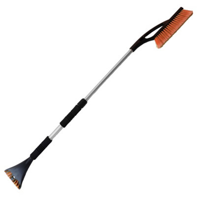 TELESCOPIC WINDSCREEN WIPER/SCRAPER/DE FROSTER SOFT HANDLE SNOW BRUSH ...