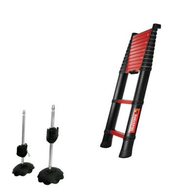 Telesteps Rescue Line Firefighters Telescopic Ladder 3.5m + Adjustable Feet