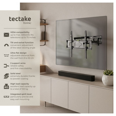 Television Bracket - 26-75 inch screens, extendable, tilt, swivel ...