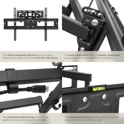 Television Bracket - 32-100 inch screens, extendable, tilt, swivel ...
